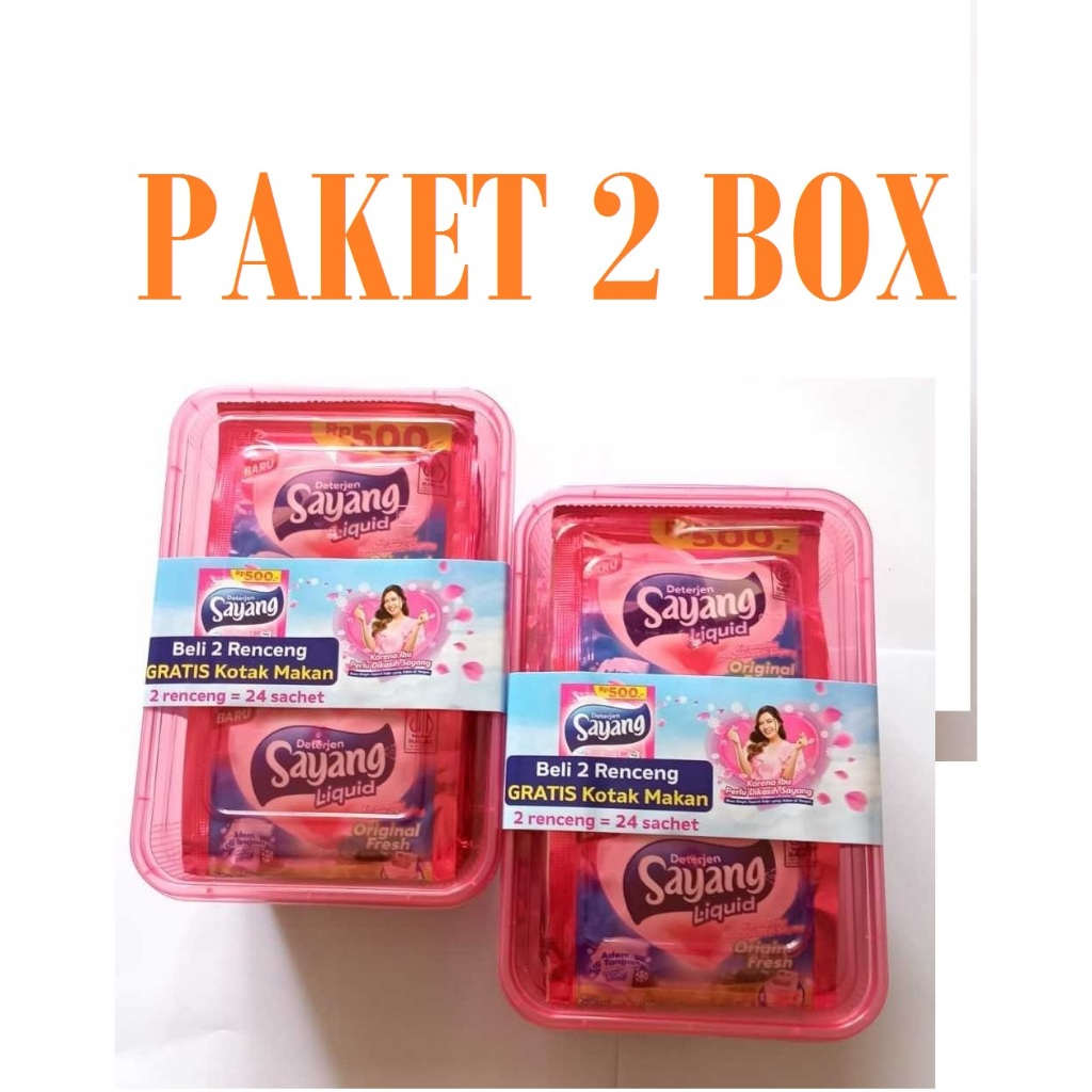 Jual ( PAKET ISI 2 BOX ) 24 PCS SABUN SAYANG CAIR / DETERGEN SAYANG ...