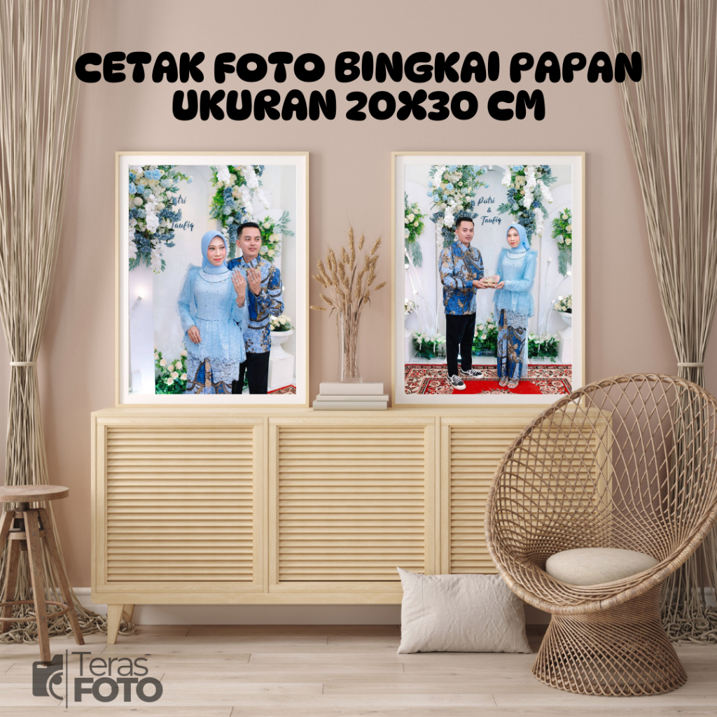 Jual CETAK FOTO 20x30 CM PLUS BINGKAI KAYU MDF BANYAK MOTIF ANTI PUDAR ...