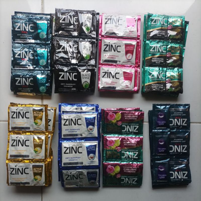 Jual shampo ZINC kemasan renteng isi 12 dobel = 24 promo murah | Shopee ...