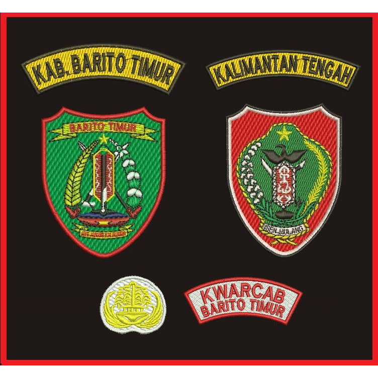 Jual Badge Pemprov Kalimantan Tengah, Pemda Barito Timur (full bordir ...