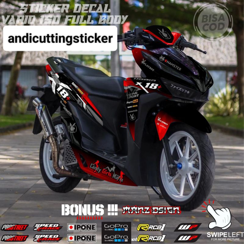 Jual decal full body Honda Vario 150/stiker decal fullbody Honda Vario ...