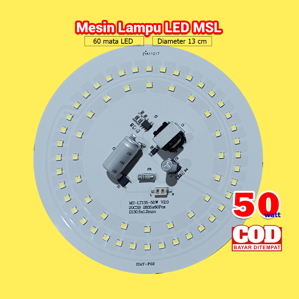 Jual Mesin Lampu LED 50 Watt / PCB Lampu LED / PCB LED AC / MSL / PCB ...