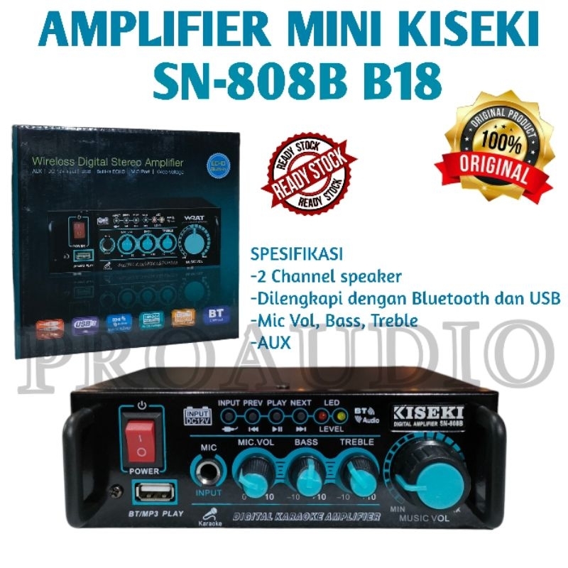 Jual Amplifier Mini ampli kiseki SN808B B18 B18 Original | Shopee Indonesia