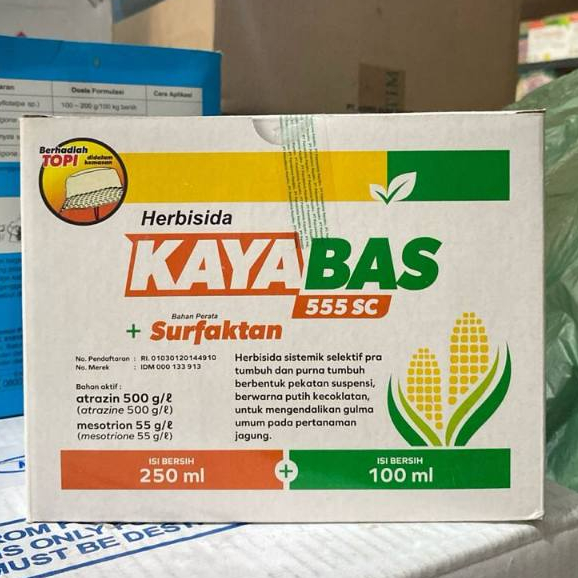 Jual KAYABAS 555 SC + SURFAKTAN HERBISIDA 250ML ( Atrazin 500 g/l ...