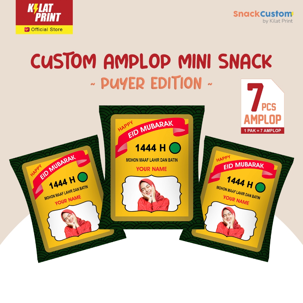 Jual Custom Amplop Snack Mini Lebaran Angpao THR Ala Puyer | Shopee ...