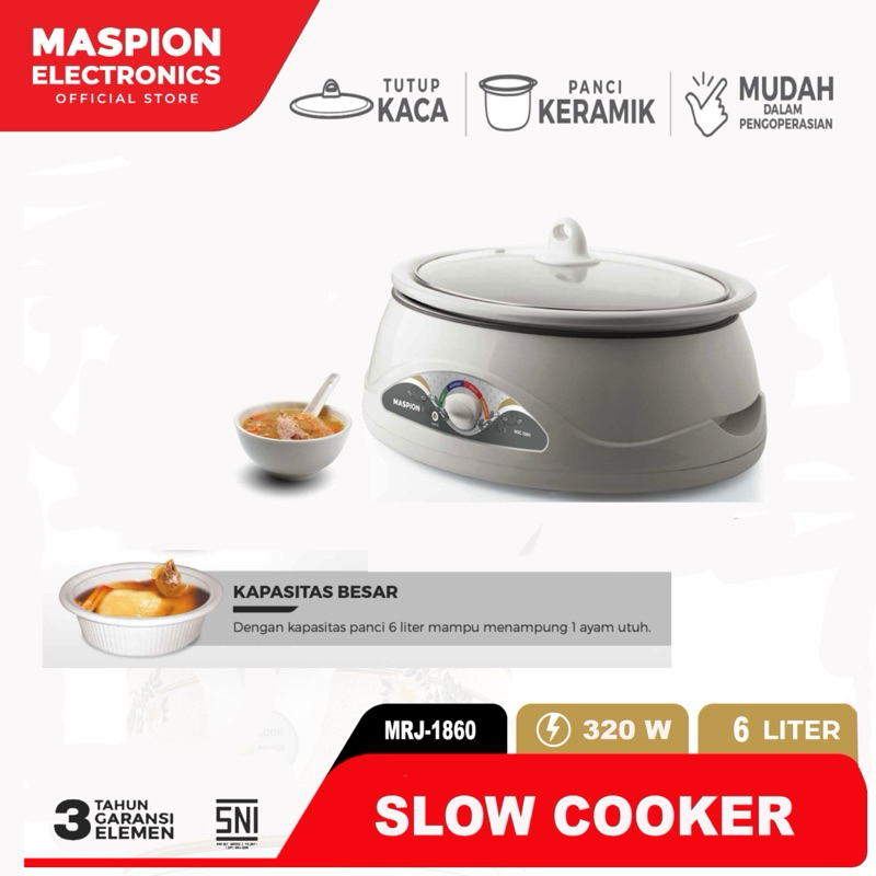 Jual Slow Cooker Maspion 6 liter | Shopee Indonesia
