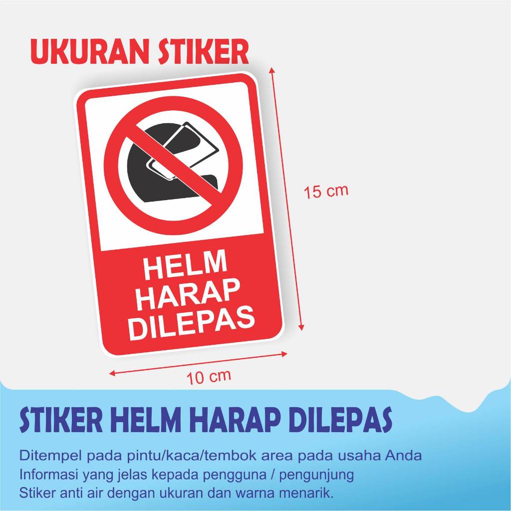 Jual STIKER HELM HARAP DILEPAS | Shopee Indonesia