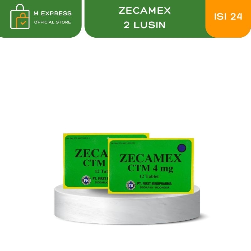 Jual ZECAMEX CTM - Obat Batuk Pilek Bersin Flu Mata Berair isi 2 Lusin ...