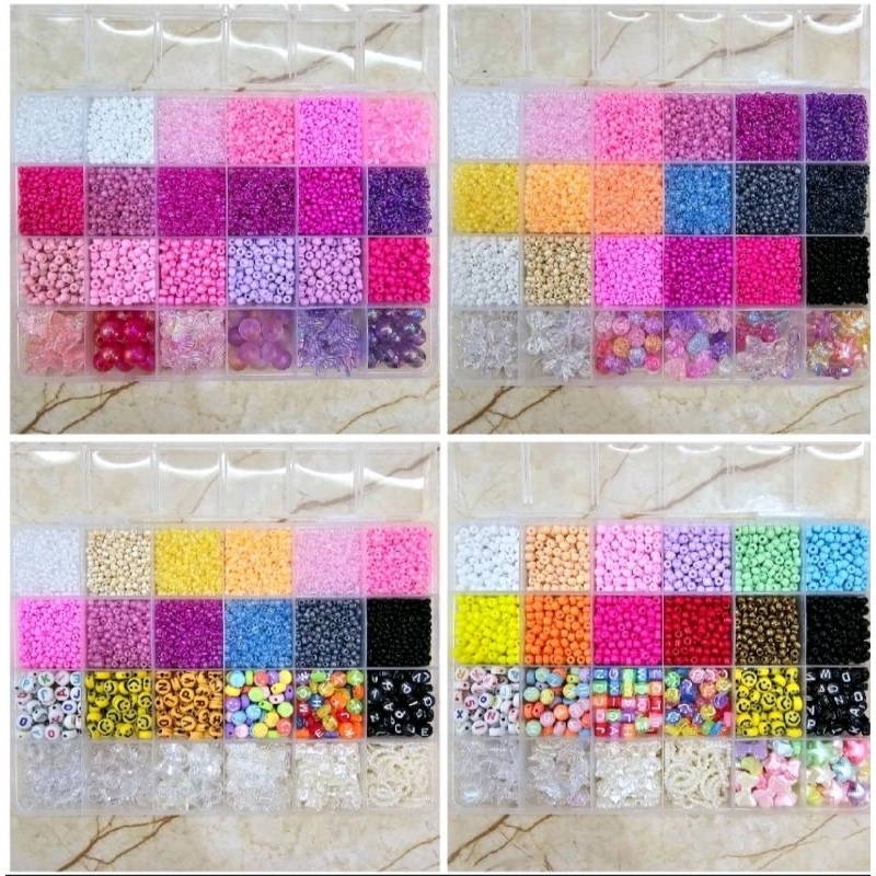 Jual DIY Manik Manik Mainan Edukasi Anak Manik Manik Pasir 1 Box ...