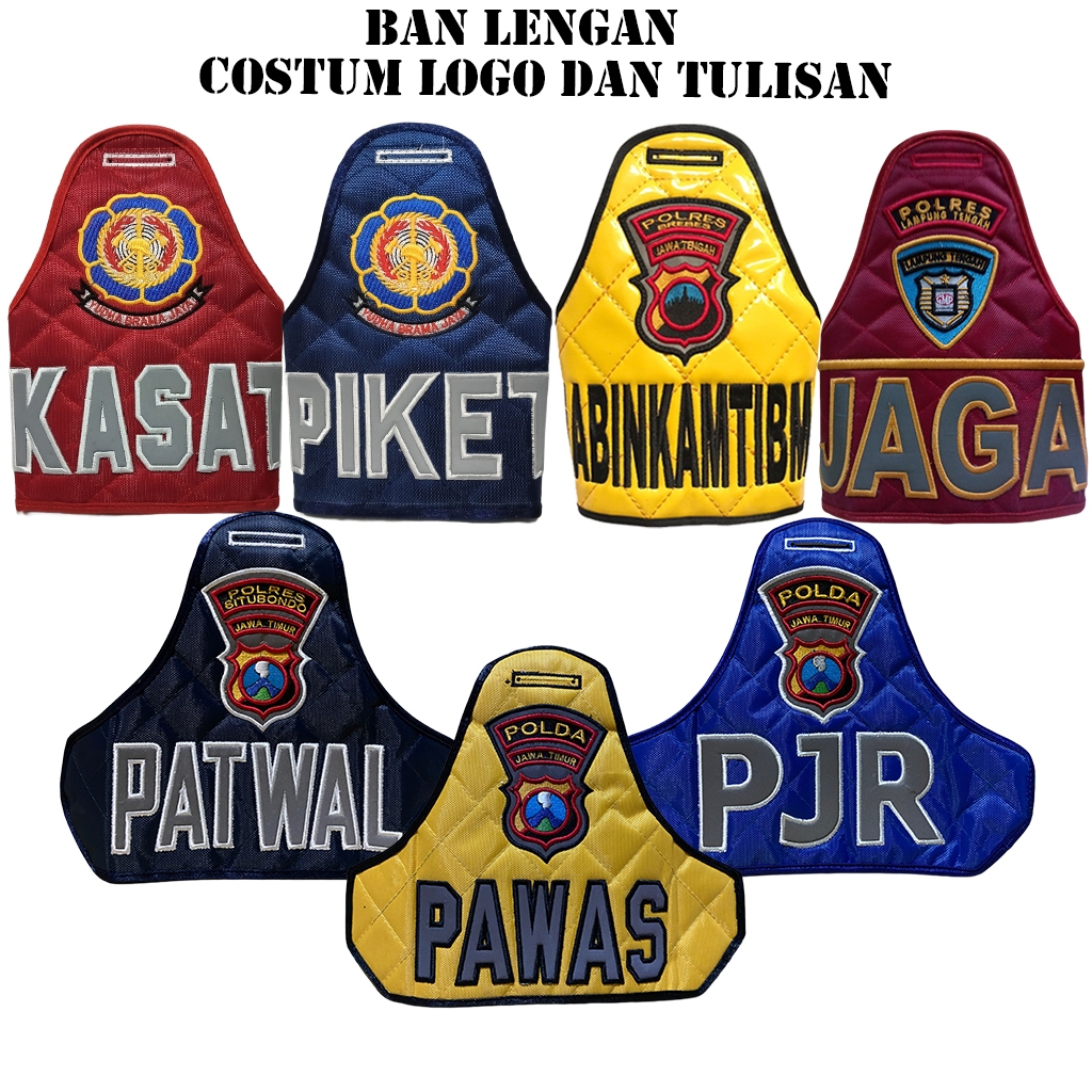 Jual Ban Lengan Costum Logo Dan Tulisan Bahan Premium Bisa Untuk Polisi ...