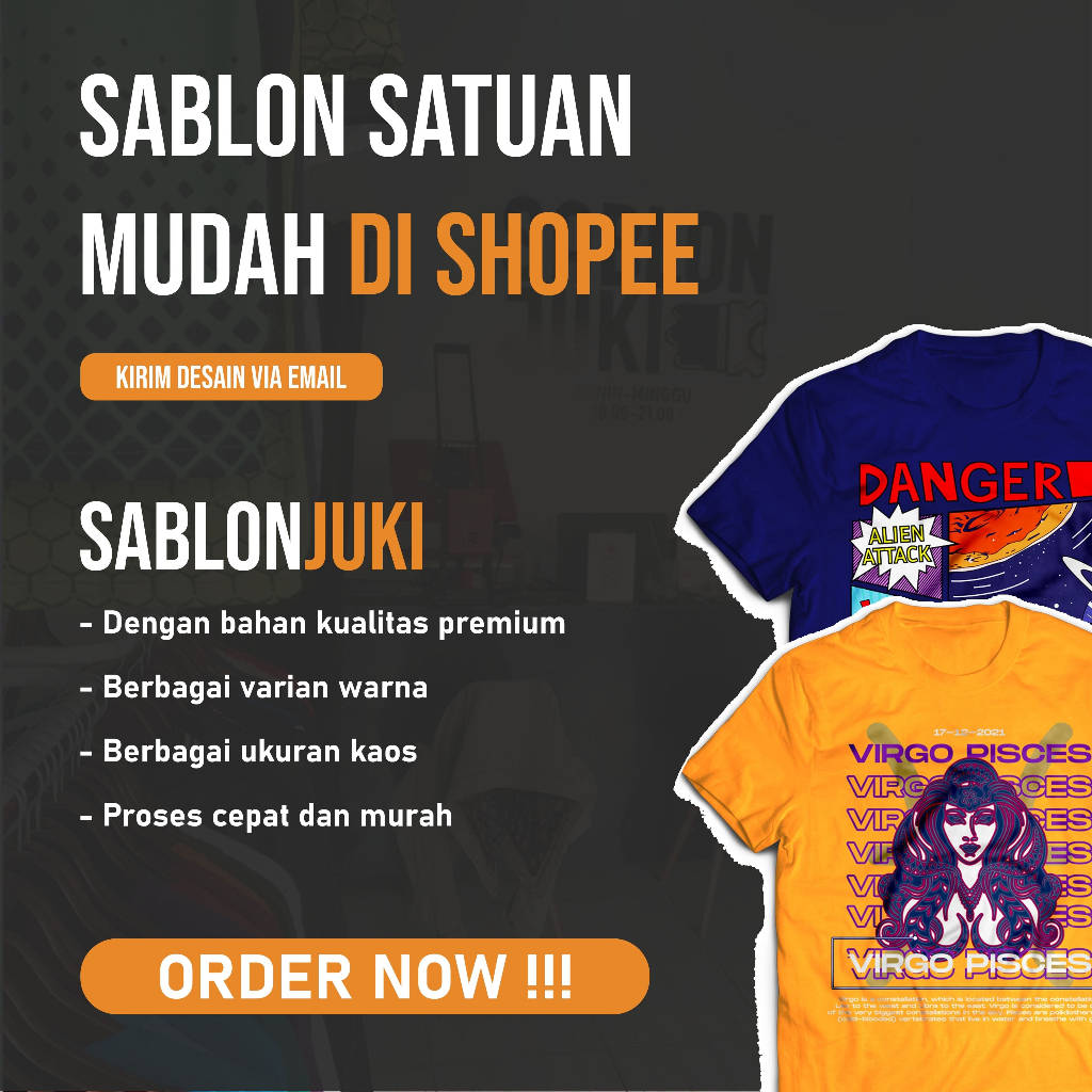 Jual Kaos Sablon Custom Foto -Tulisan Sablon DTF Satuan 30s | Shopee ...