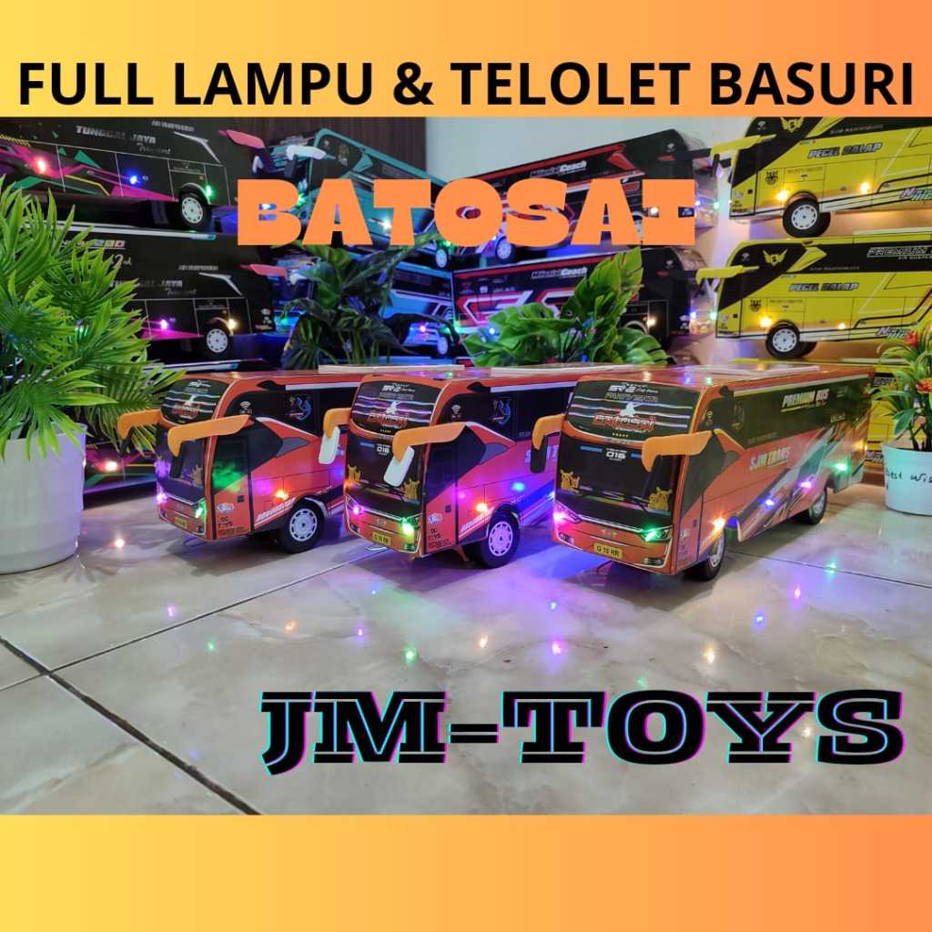 Jual MAINAN VIRAL MINIATUR BUS TELOLET BASURI BATOSAI SJM TRANS TERBARU | Shopee Indonesia