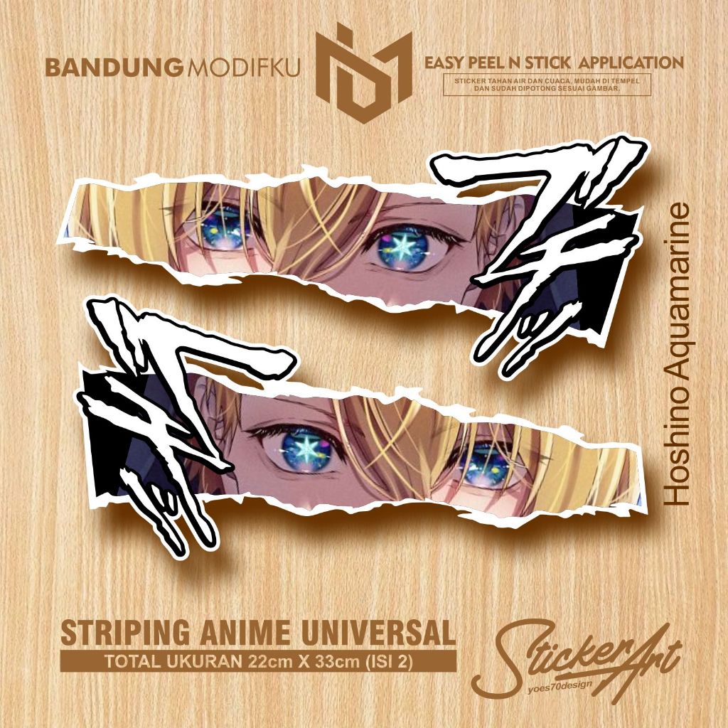 Jual STICKER MATA OSHI NI KO / STIKER KIRI KANAN / STICKER 30cm KIRI ...