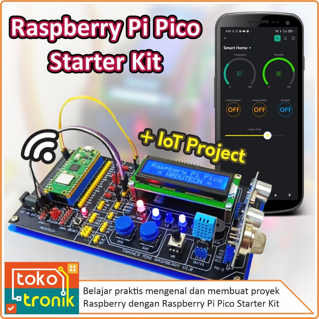 Jual Raspberry Pi Pico Starter Kit Paket Lengkap Belajar Raspberry Shopee Indonesia 