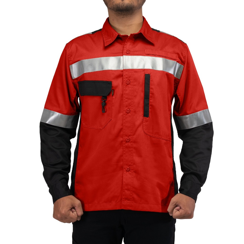 Jual ENGINEER WORKWEAR - ERBIUM WEARPACK RED - KEMEJA KERJA SAFETY ...