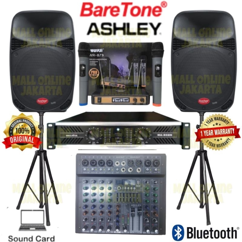 Jual Speaker aktif Baretone 15 inch Paket sound system Ashley 6 channel ...