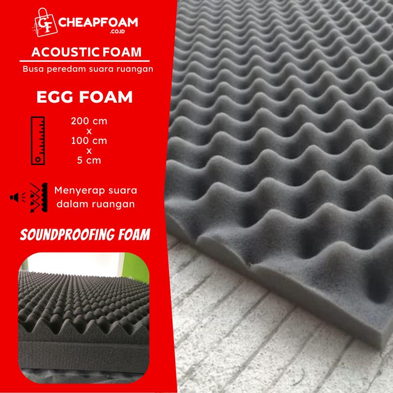 Jual Busa Peredam Suara Ruangan Motif Busa Telur Peredam dinding Egg ...