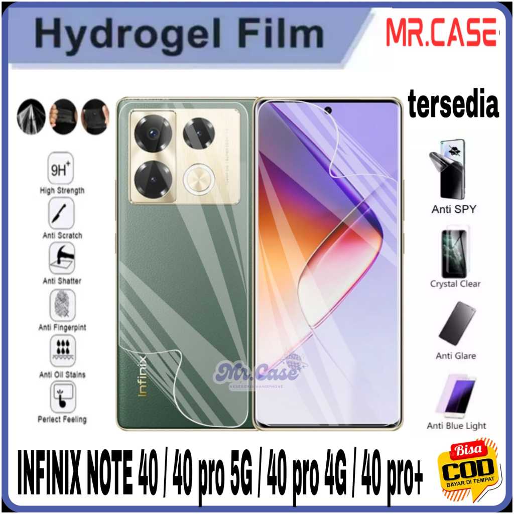 Jual NEW AntiGores Hydrogel BUKAN TG KACA INFINIX NOTE 40 4G / 40 5G / 40 BMW / 40S / 40 PRO 4G ...
