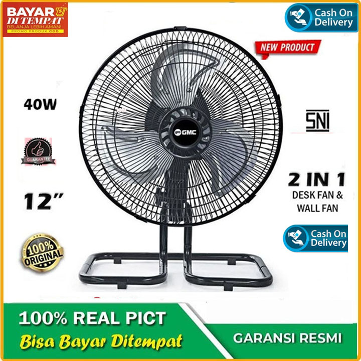 Jual GMC Desk Fan Kipas Meja / Dinding Tornado 2 In 1 12 Inch BM 722 ...
