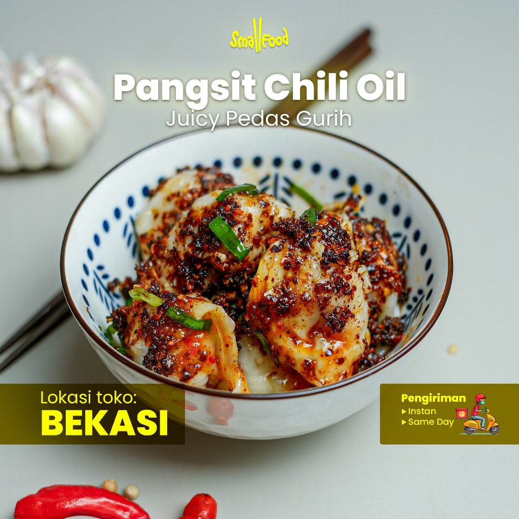Jual Pangsit Chili Oil / Pangsit Ayam Chili Oil / Pangsit Isi Ayam ...