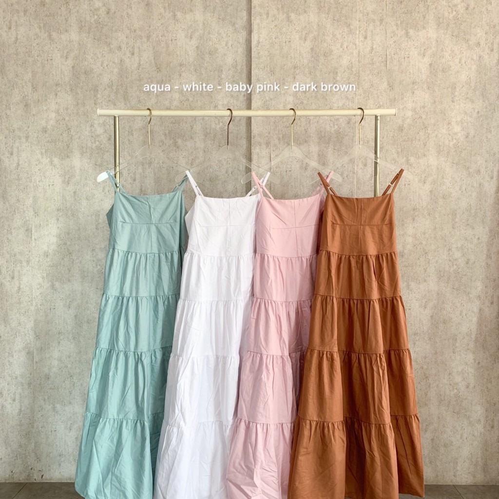 Jual Premium Jo Sleeveless Dress TH 708 / 948 COTTON Gaun Panjang Tanpa ...