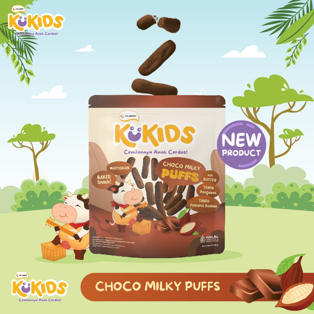Jual Kukids Choco Milky Puffs Cemilan Anak Sehat by Ina Cookies ...