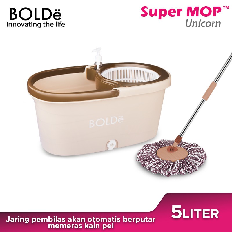 Jual BOLDe Super Mop Unicorn / M 777X+ Alat Pel Lantai Modern Spin Mop ...