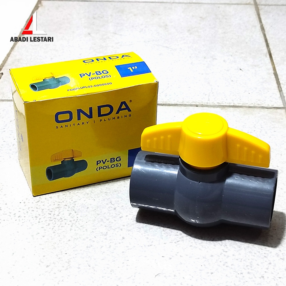 Jual STOP KRAN BALL VALVE PVC ONDA / STOP KERAN PVC TEBAL 1/2"- 3/4"-1" INCH | Shopee Indonesia