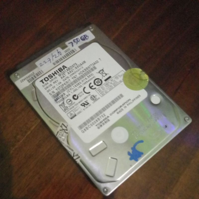 Jual hdd/harddisk copotan laptop 750gb 640gb 320gb 240gb 160gb preloved ...