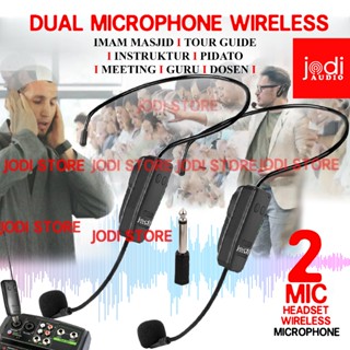 Jual JODI HM 2 Dual Mikrofon Mic Microphone Wireless Bando UHF 2.4G Untuk Presentasi Tur Imam ...