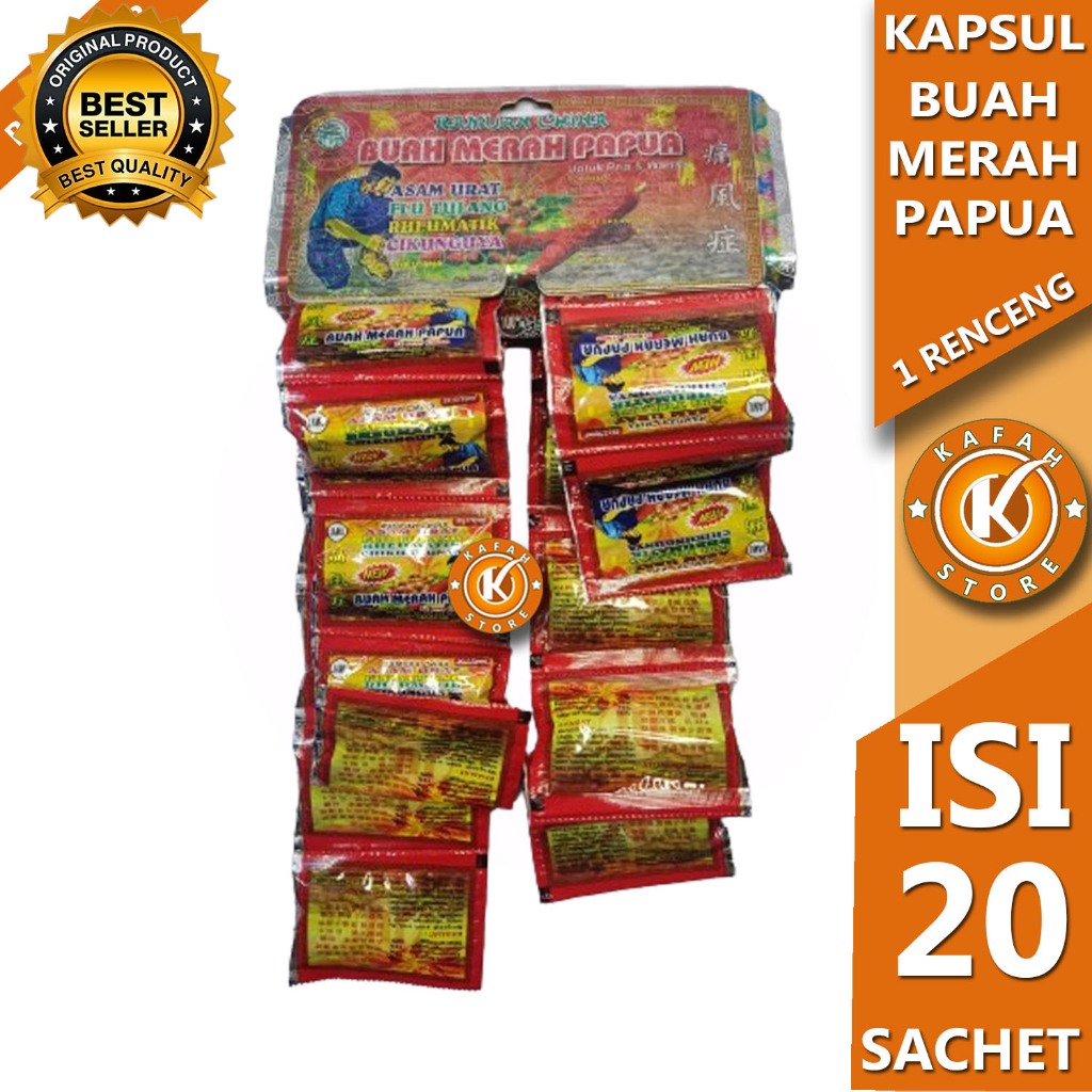 Jual Kapsul Buah Merah Papua 100% 1 renceng isi 20 sachet Original ...