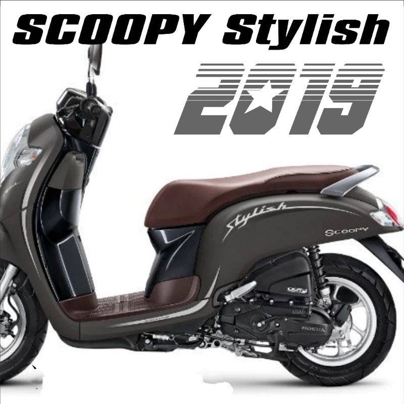 Jual Striping lis sticker standar honda Scoopy stylish 2019 abu-abu ...