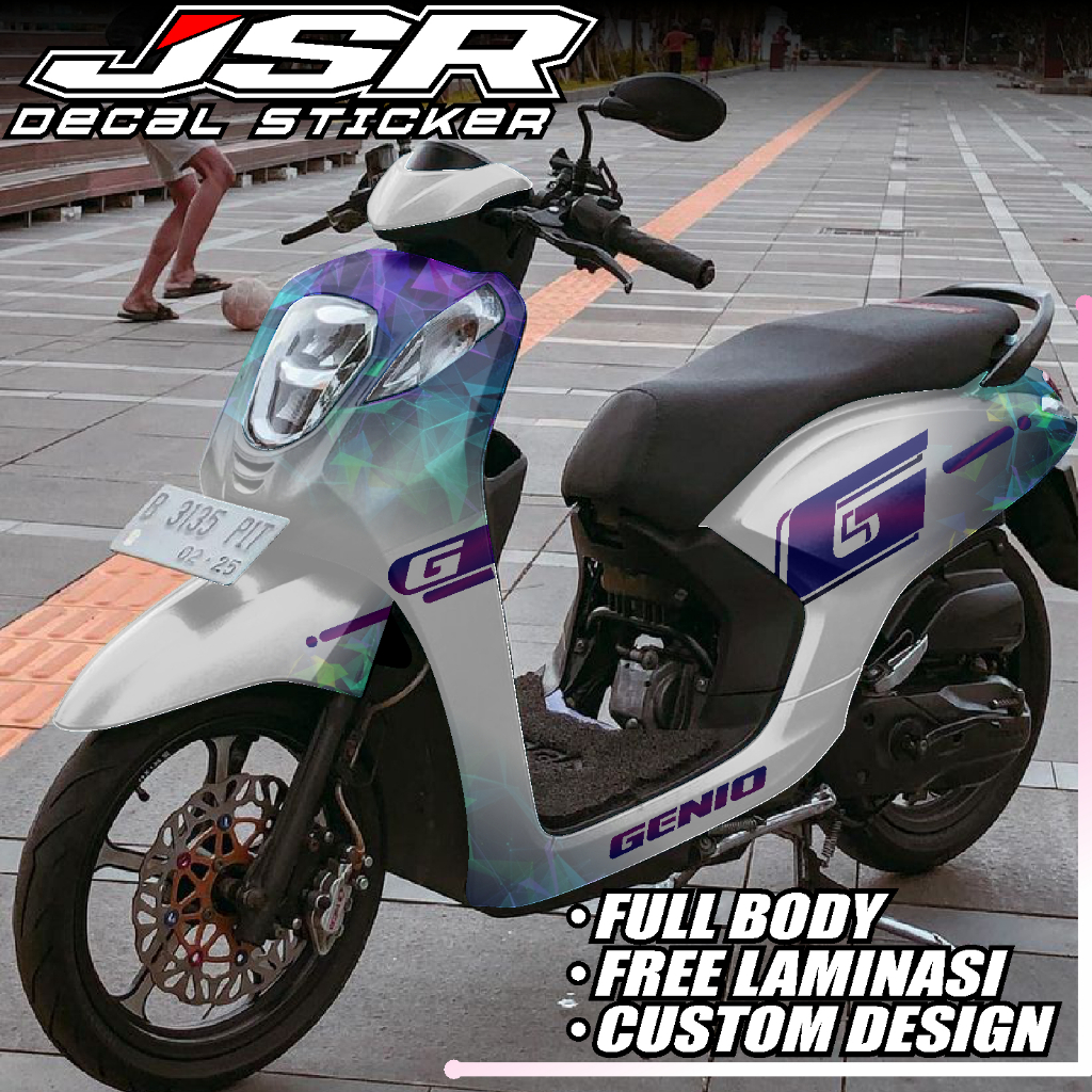 Jual TERBARU, DECAL STICKER MOTOR GENIO TERBARU / LAMA, SKOTLET VARIASI ...