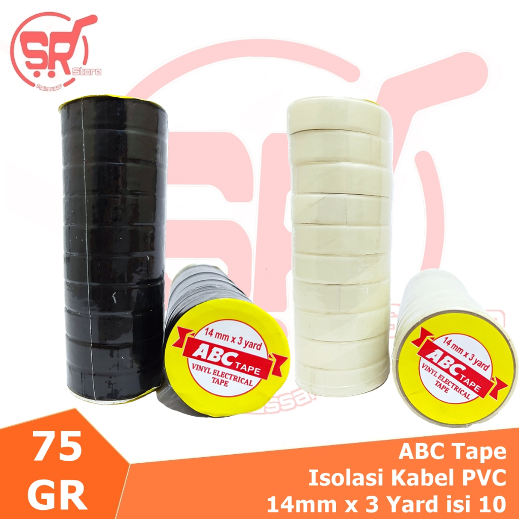 Jual ABC Tape - ISOLASI KABEL LISTRIK PVC / Vinyl Electrical Tape isi ...