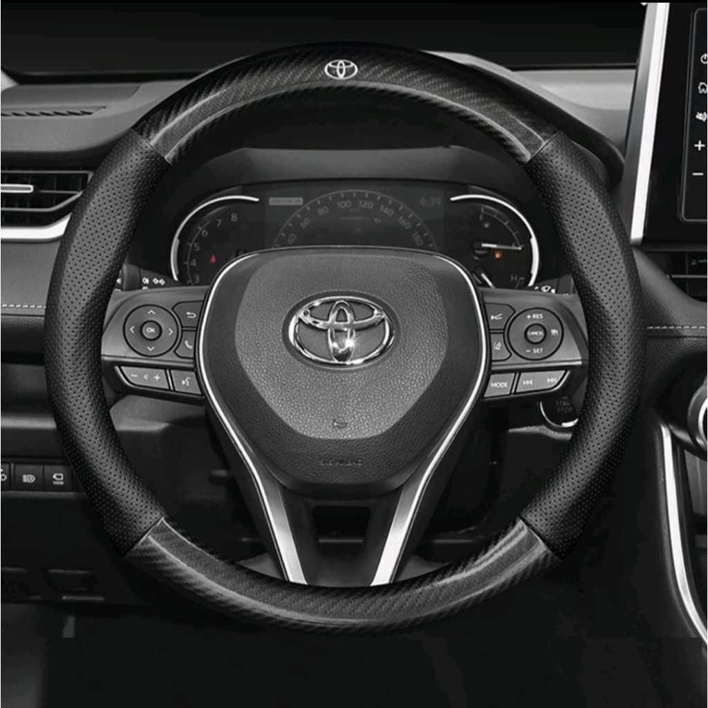 Jual Cover Pelindung Stir Mobil Carbon Hitam Toyota Alphard, Sienta ...