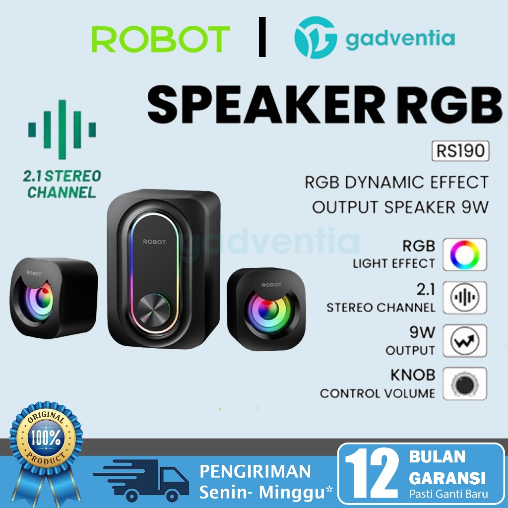 Jual Robot Rs190 Rs200 Rs180 RGB Speaker E-Sports Gaming Soundbar Super ...