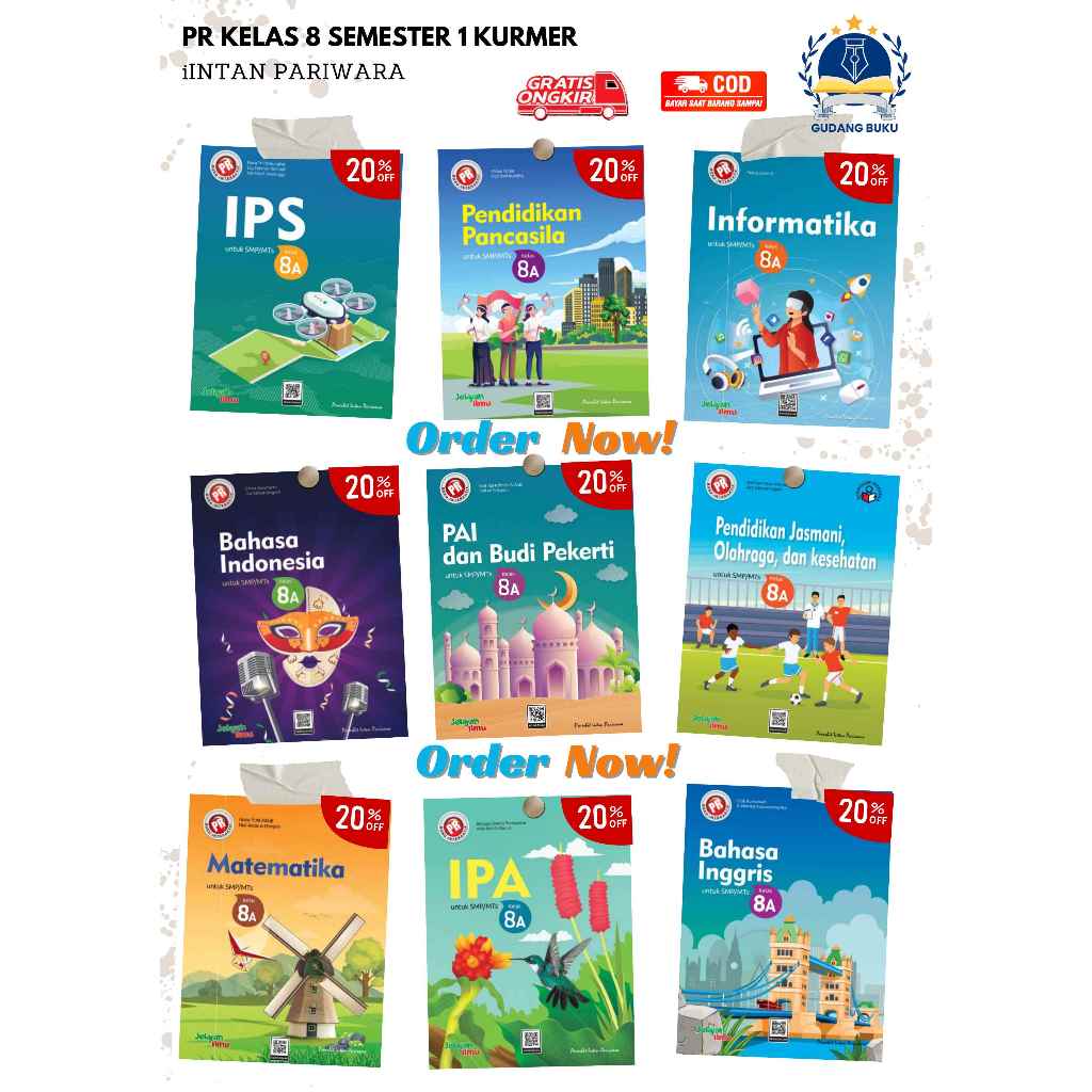 Jual BUKU LKS/PR KURMER SMP/MTS KELAS 8/VIII SEMESTER 1&2 PARIWARA TAHUN 2024 | Shopee Indonesia