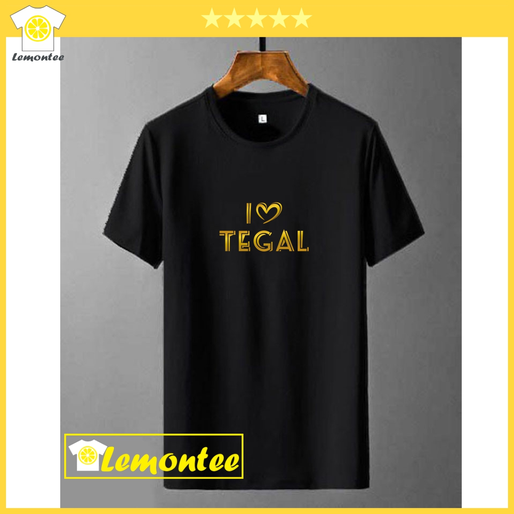 Jual Kaos Distro Pria Wanita I LOVE TEGAL Kaos Cowok Cewek Sablon ...