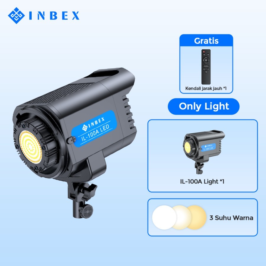 Jual INBEX IL-100A Studio LED Video Light Studio Strobe Flash Lampu ...