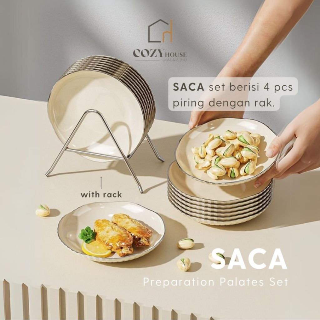 Jual COZYHOUSE SACA Piring Plastik Saji Suguhan Makanan Piring Kue Set ...