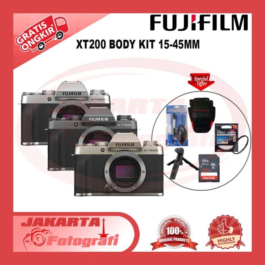 Jual FUJIFILM X-T200 KIT 15-45MM FUJI XT200 | Shopee Indonesia
