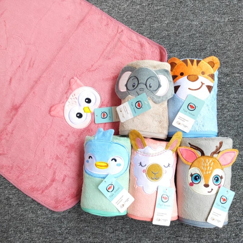 Jual handuk bayi microfiber ukuran 1meter 50cm newborn motif ANIMAL ...