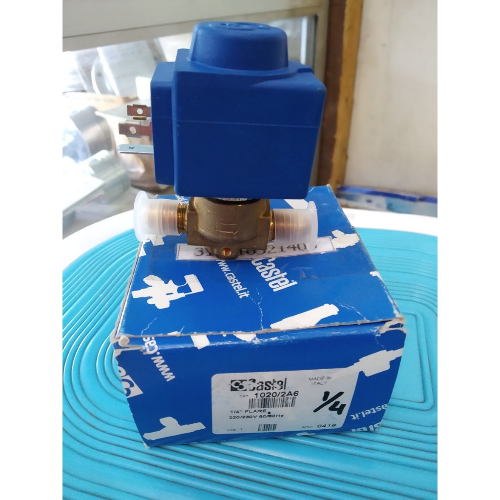 Jual solenoid valve coil castel 1/4 selenoid valve - solenoid valve ...