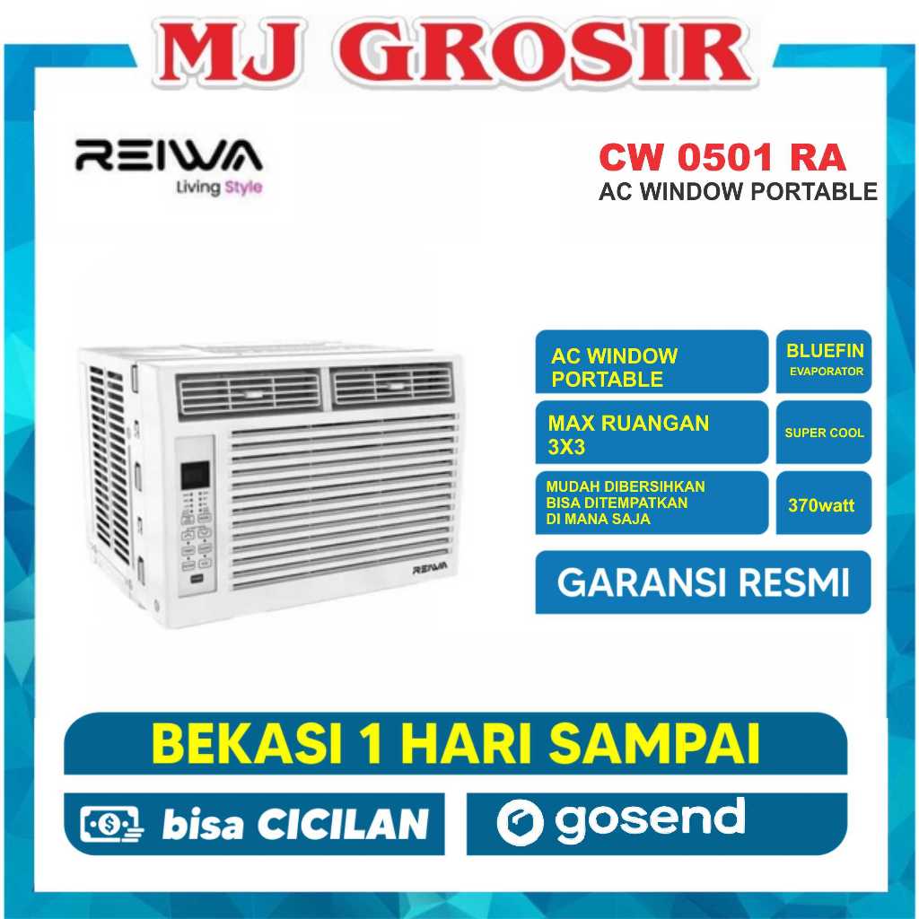 Jual AC PORTABLE WINDOW REIWA CW 0501 RA 1/2 PK 0.5 PK AIR CONDITIONER ...