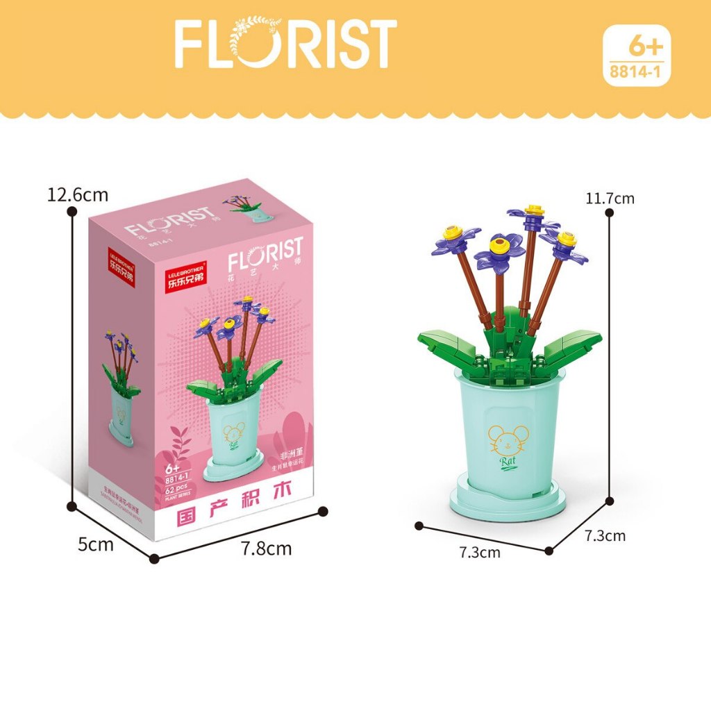 Jual Mainan Bricks Flower Bunga DIY Susun Edukasi Mainan Nano Block ...