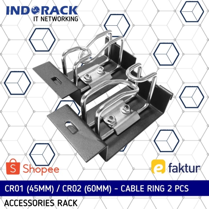 Jual CR01 45MM / CR02 60MM - Wire Management Cable Ring for Rack Server Rak INDORACK | Shopee ...