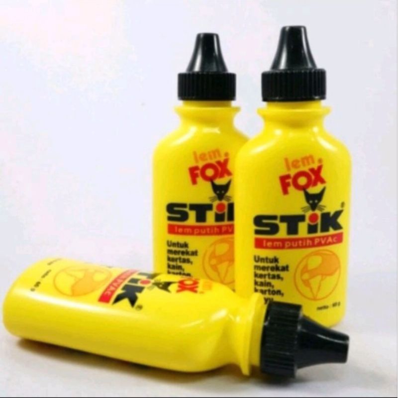 Jual LEM FOX STIK LEM PUTIH PVAc 60gr LEM SERBAGUNA(1 pc) | Shopee Indonesia