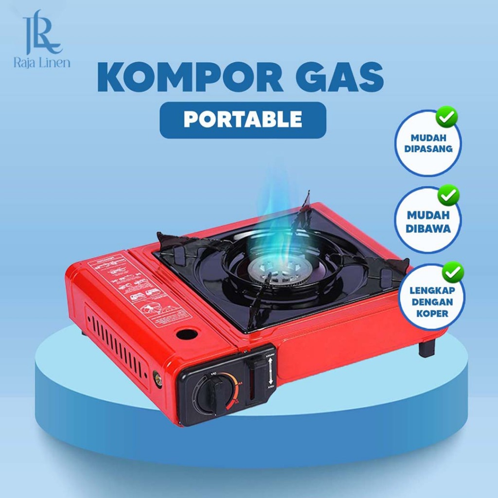 Jual Kompor Gas Portable Omiko Merah Hitam Kompor Travelling Koper ...