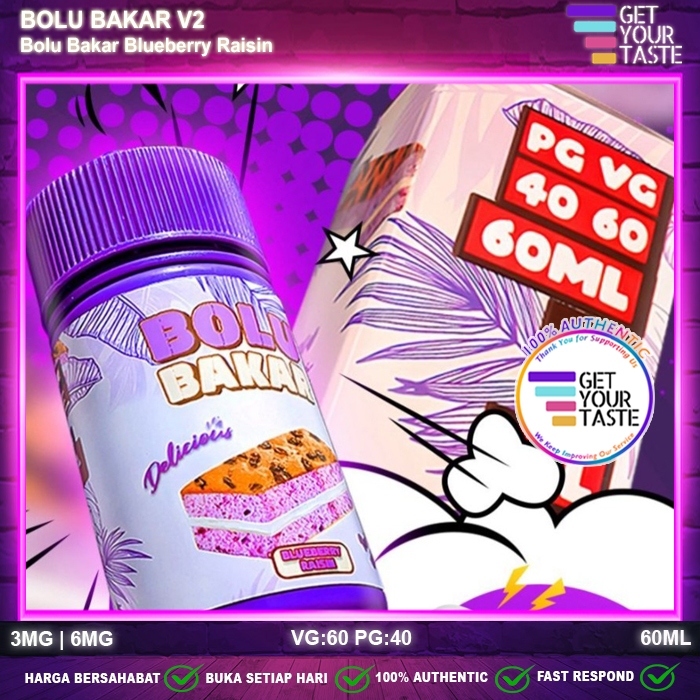 Jual Liquid Bolu Bakar V2 Blueberry Raisin 60ML by Java Juice | Shopee ...
