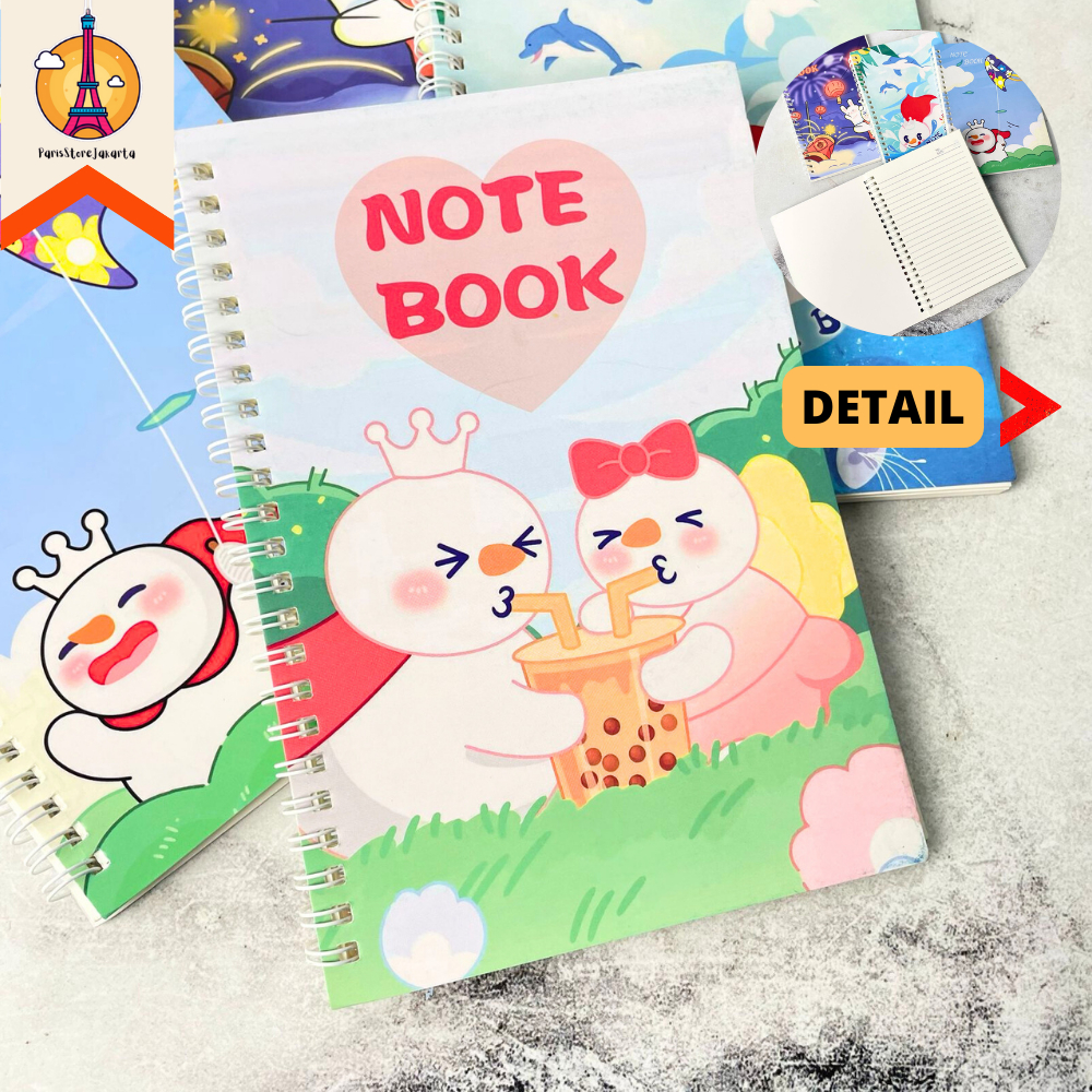 Jual Buku Notebook Spiral Mixue Bergaris Ukuran A5 Jurnal BK-1142 ...